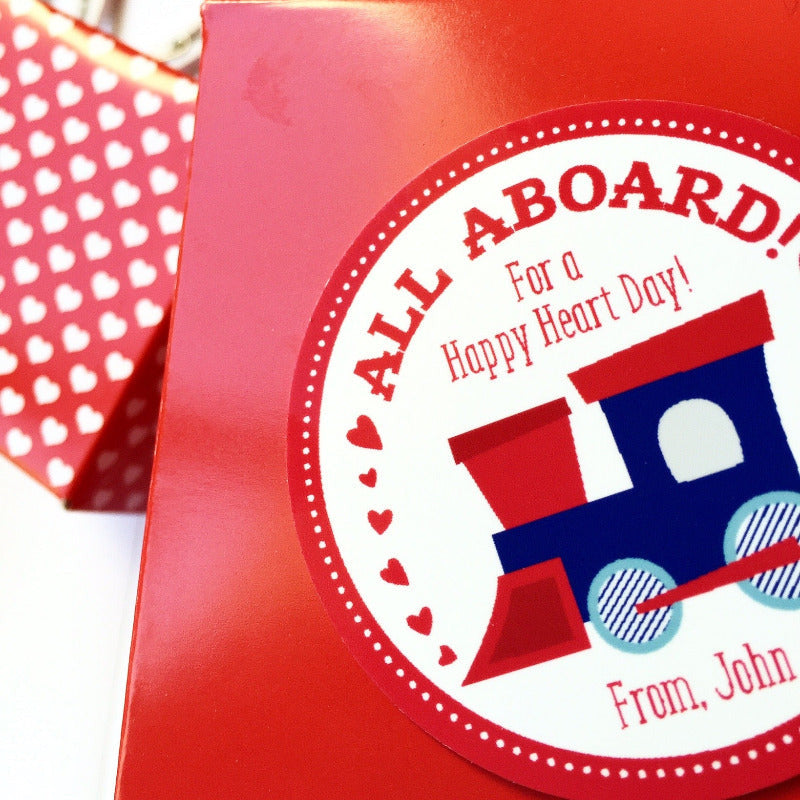 Train Valentine Gift Tag Sticker – Julie Bluet